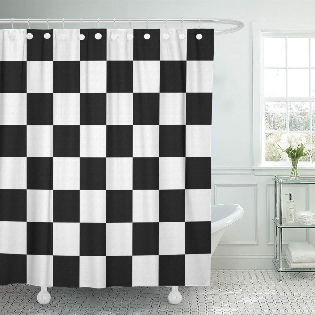Libin Checker Texturized Chess Board Pattern Black White Checkerboard ...