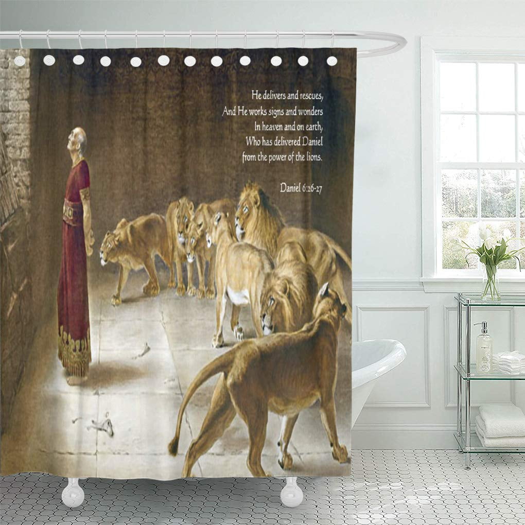 Libin Daniel in The Lion Den Mens Him Shower Curtain 60x72 inch ...