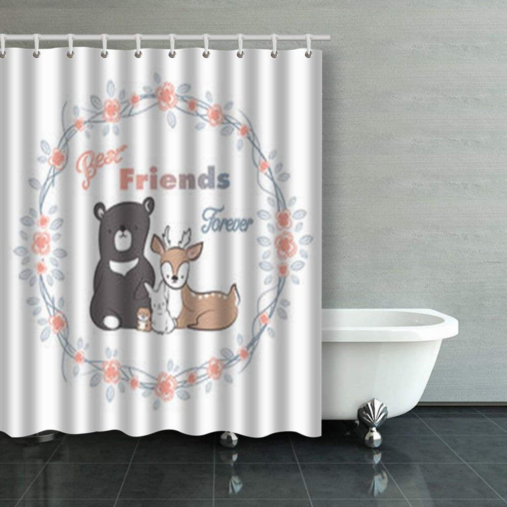 Libin Doodle Set Best Friends Forever Cute Nursery Bear Floral Shower ...