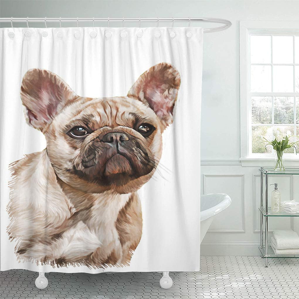 Libin Drawing Dog French Bulldog Portrait Oil Painting on a White ...