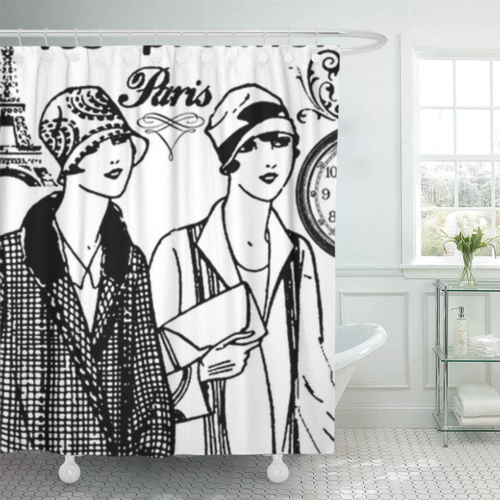 Libin Eiffel Vintage Paris Flapper Women Tower French Home Shower ...