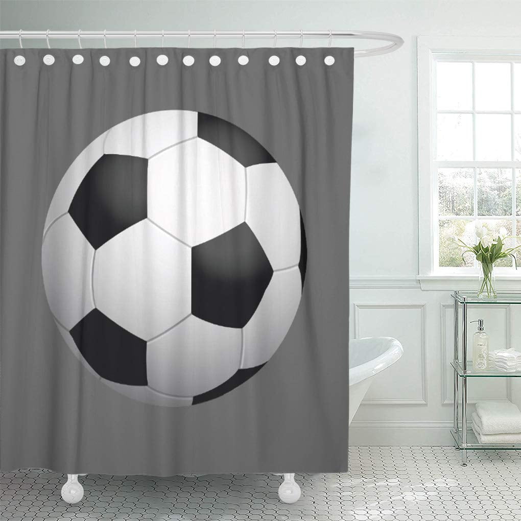 Libin Football Soccer Ball Sports Game Goal Shower Curtain 60x72 inch ...
