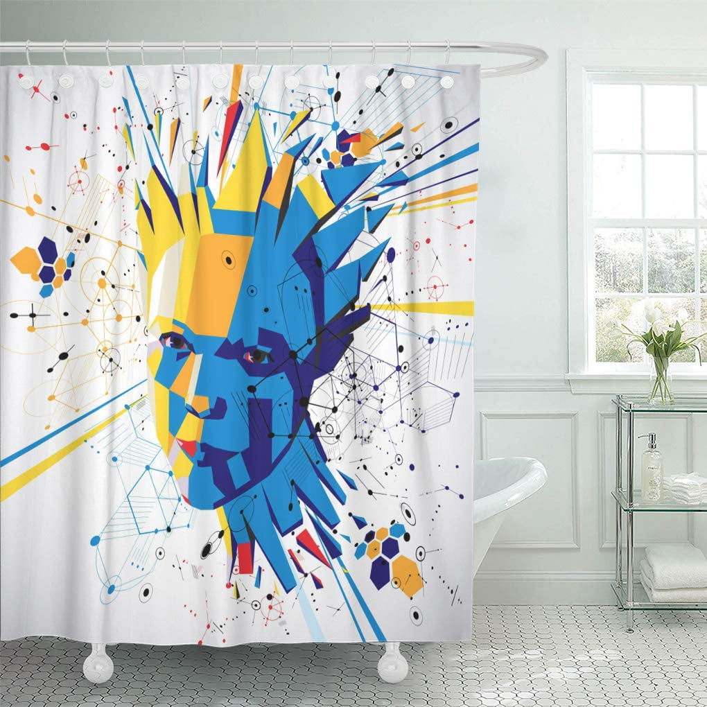 Libin Futuristic 3D Made Using Bauhaus Head of Woman Exploding Shower ...