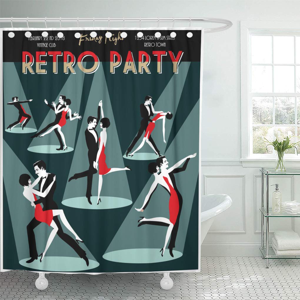 Libin Gatsby Black Cocktail Six Dancing Couples Retro Party Flapper ...