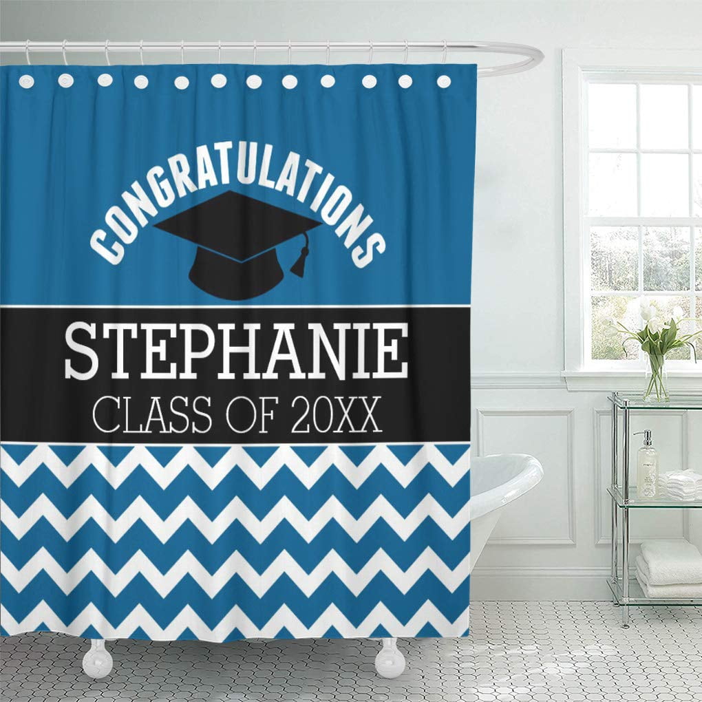 Libin Grad Congratulations Graduate Blue Black Chic Modern High School ...