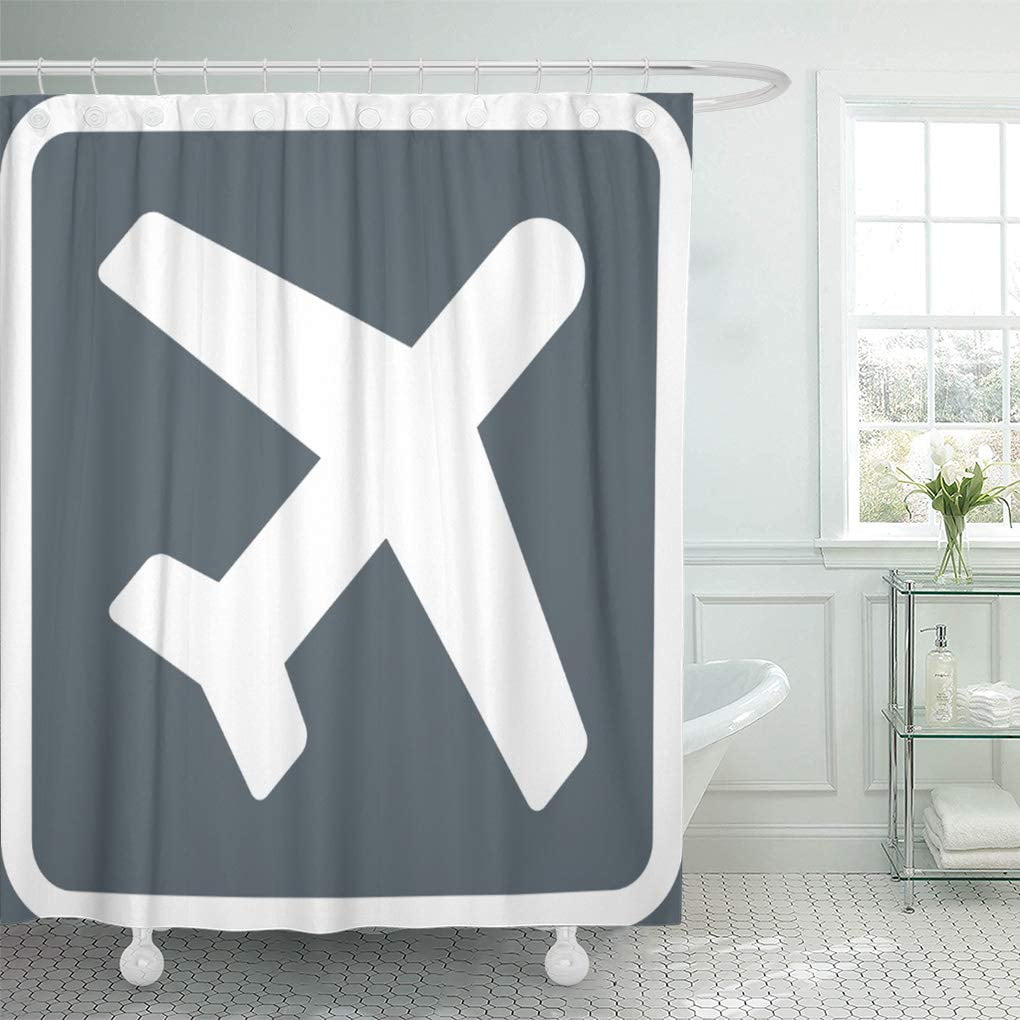 Libin Gray Plane Airplane Departure Grey Travel Aviation Pilot Shower ...
