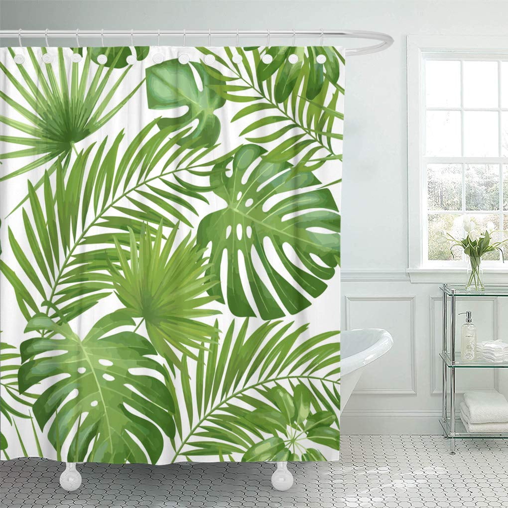 Libin Green Tropical Exotic Leaves Rainforest Realistic Tropic Leaf ...