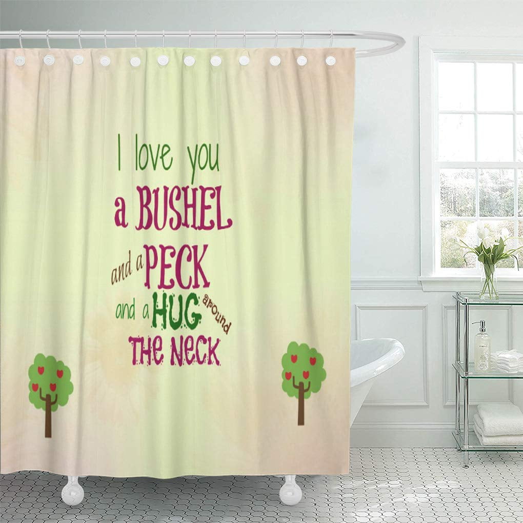 Libin Hug I Love You Bushel and Peck Around The Shower Curtain 60x72 ...