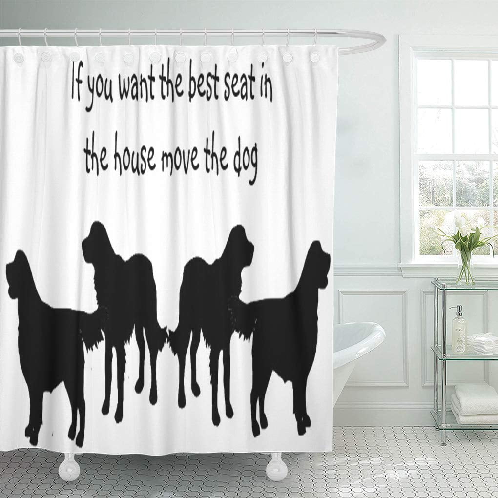 Libin Humour Humor Best Seat in Dog Pet Humorous Shower Curtain 66x72 ...