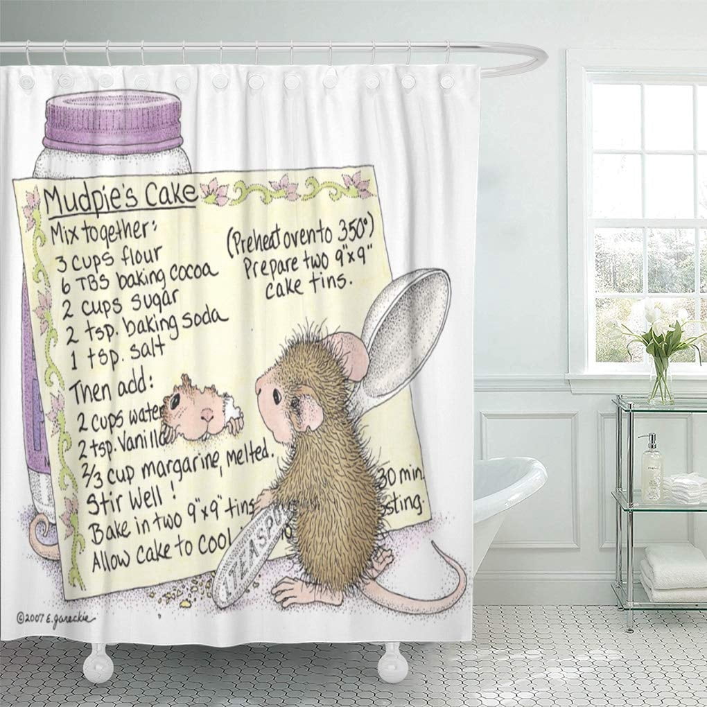Libin Mice House Mouse Designs Meese Pet Bake Chef Cook Shower Curtain ...