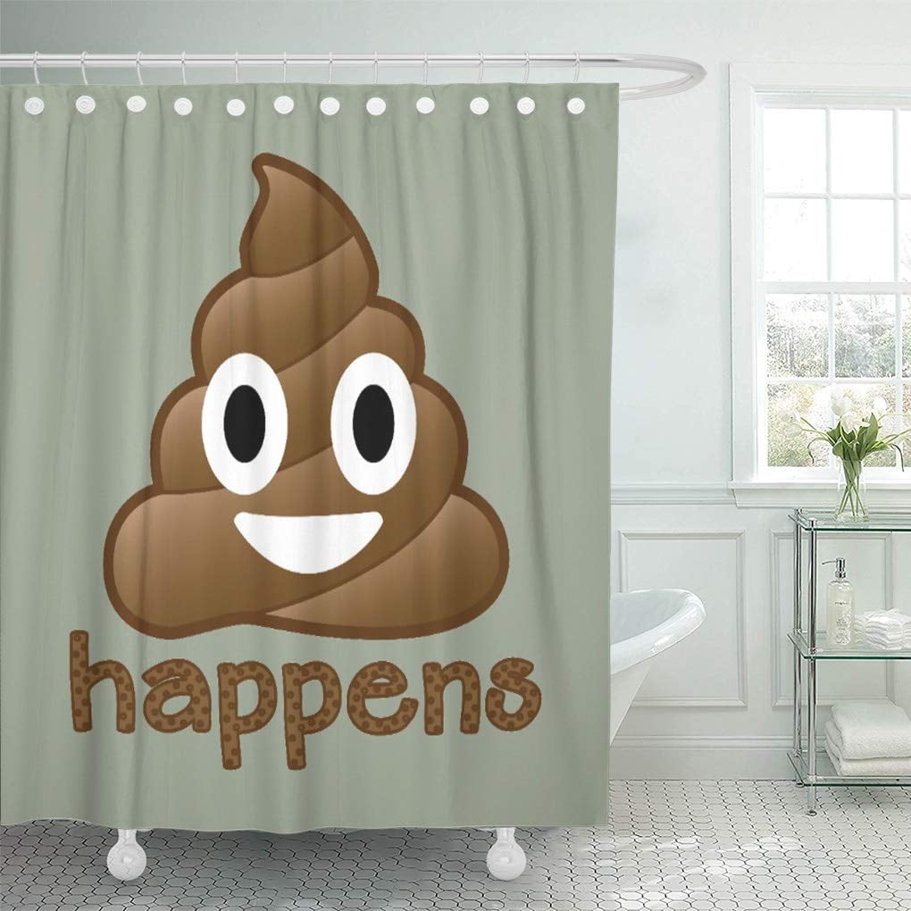 Libin Mishmoshemoji Poop Happens Poo Funny Humor Toilet Bathroom Shower ...