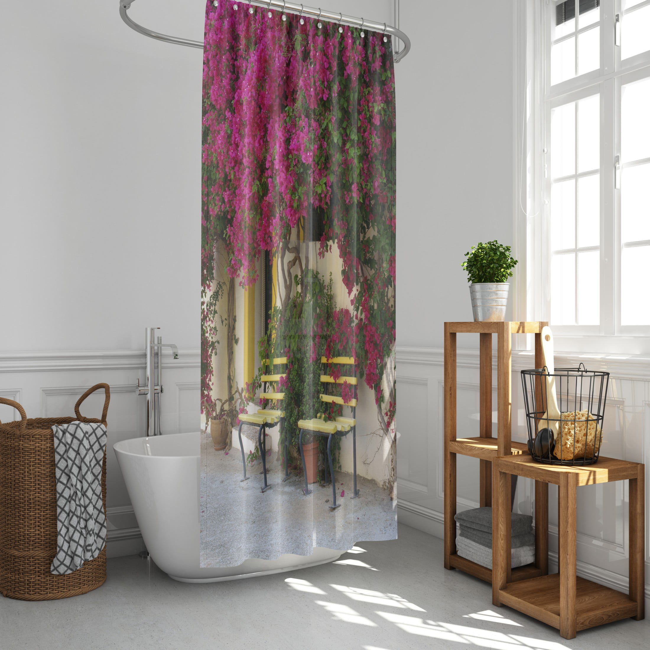 Libin Oil Painting Shower Curtain 66x72 Inches Waterproof Polyester ...