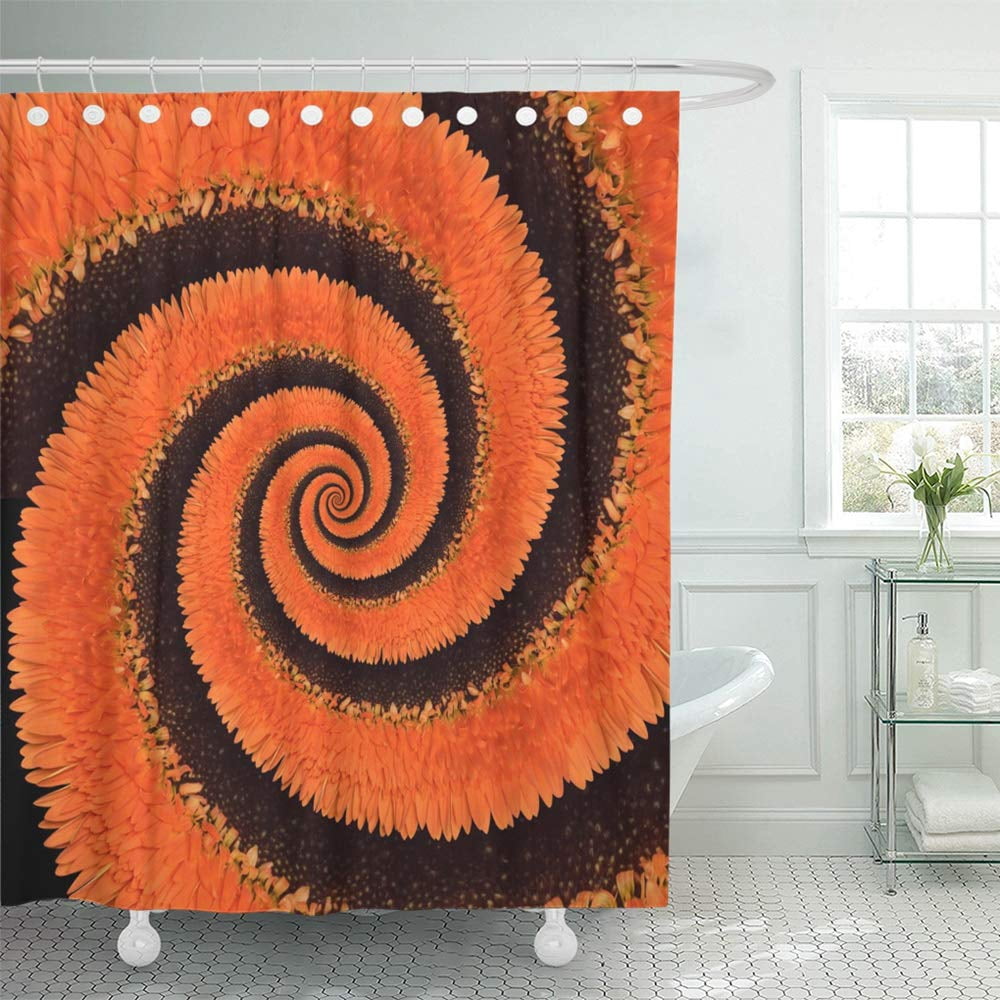 Libin Orange Beauty Gerbera Flower Infinity Spiral Abstract Red Black ...