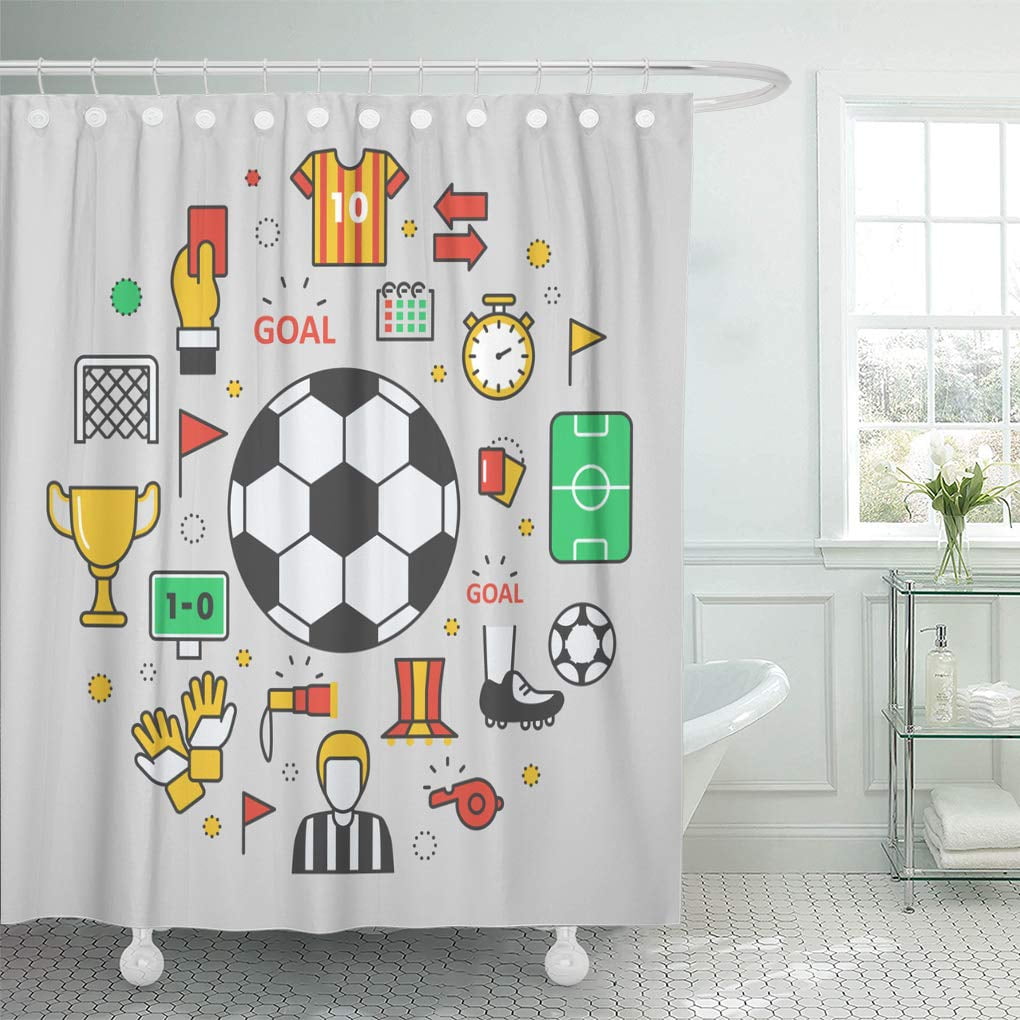 Libin Player Football Soccer Line Thin Ball and Sport Stadium Shower ...