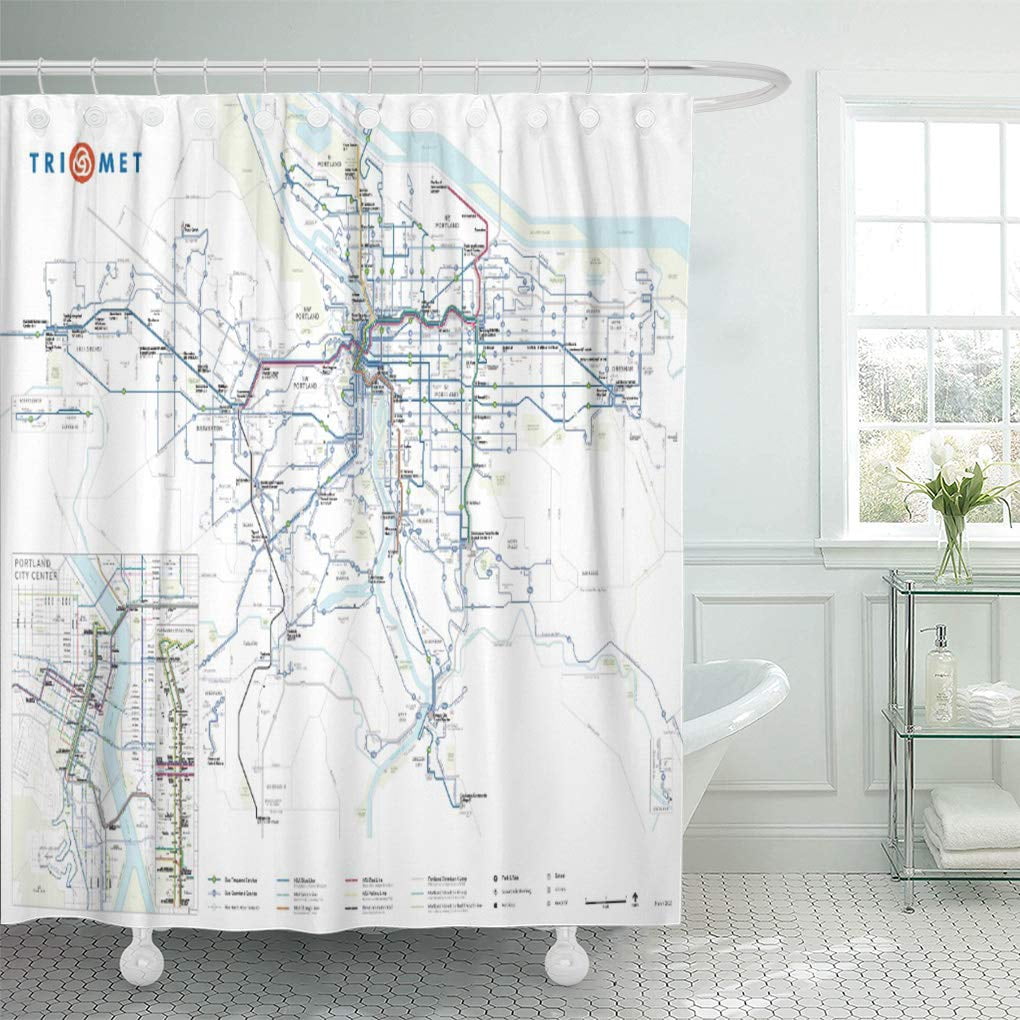 Libin Portland Trimet System Map City Center Oregon Max Bus Shower ...