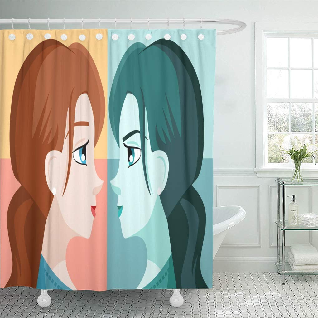 Libin Reflection White Face Double Personality Mirror Girl Side Split ...