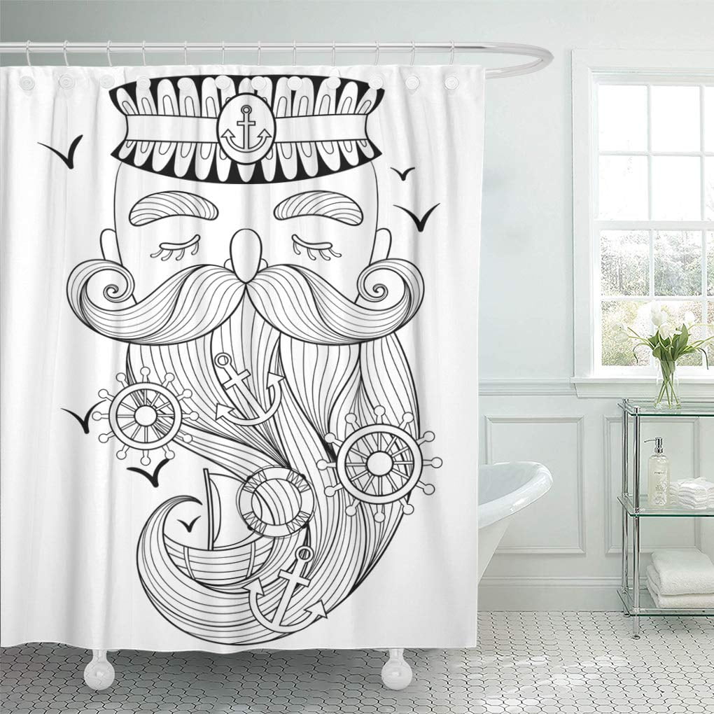Libin Seaman Old Sailor Captain Fisherman Sea Dog for Adult Shower ...