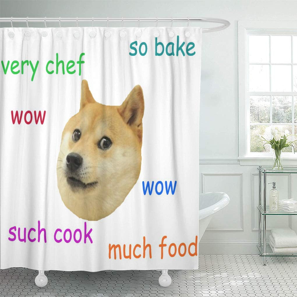 Libin Shibe Doge Such Cook Very Wow Funny Much Meme Shower Curtain ...