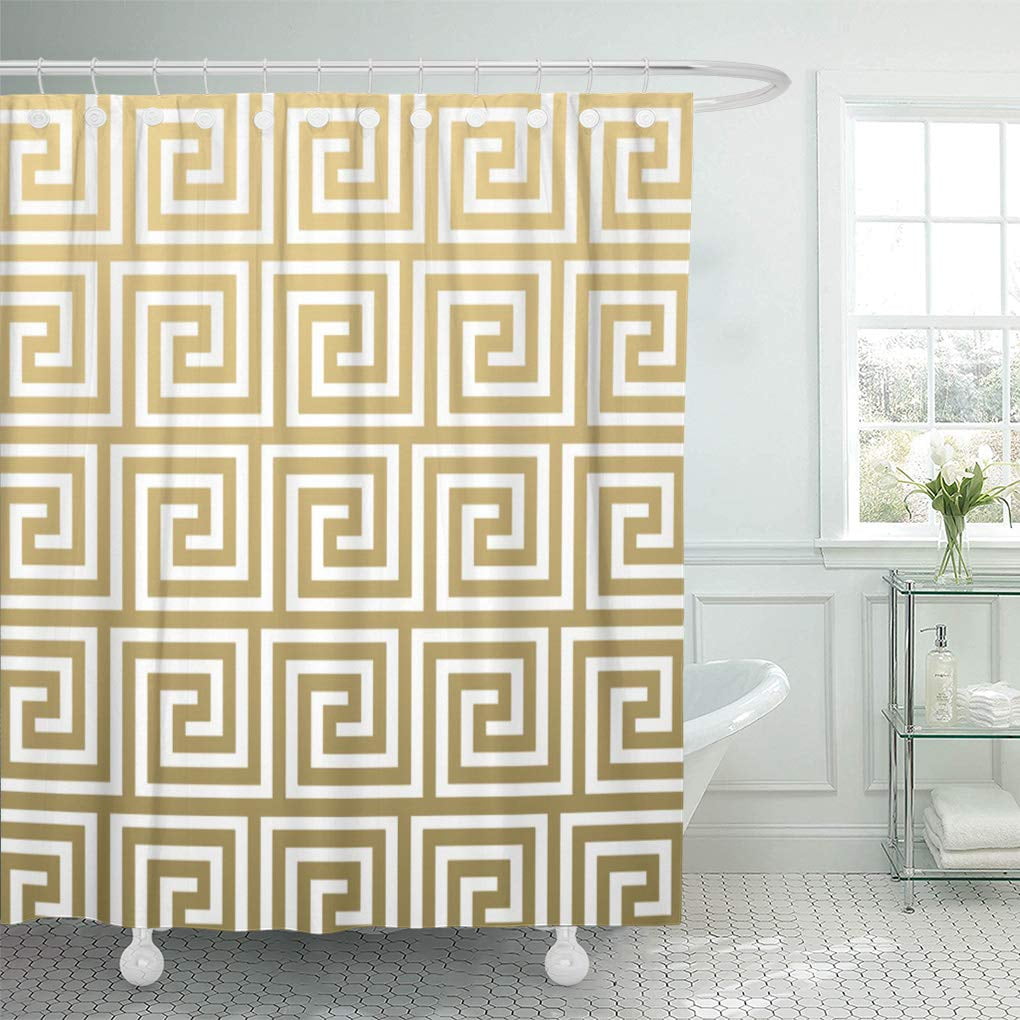 Libin Squares Elegant Gold and Greek Key Pattern Contemporary Modern ...