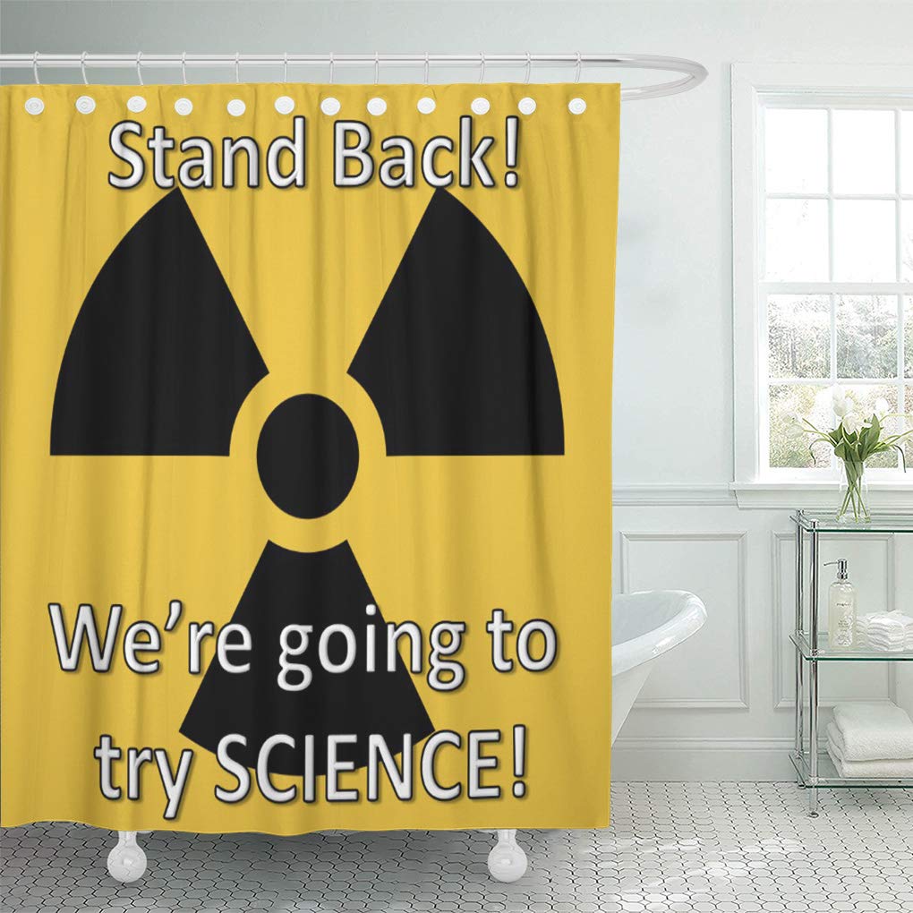 Libin Teacher Stand Back We Re to Try Science Lab Shower Curtain 66x72 ...