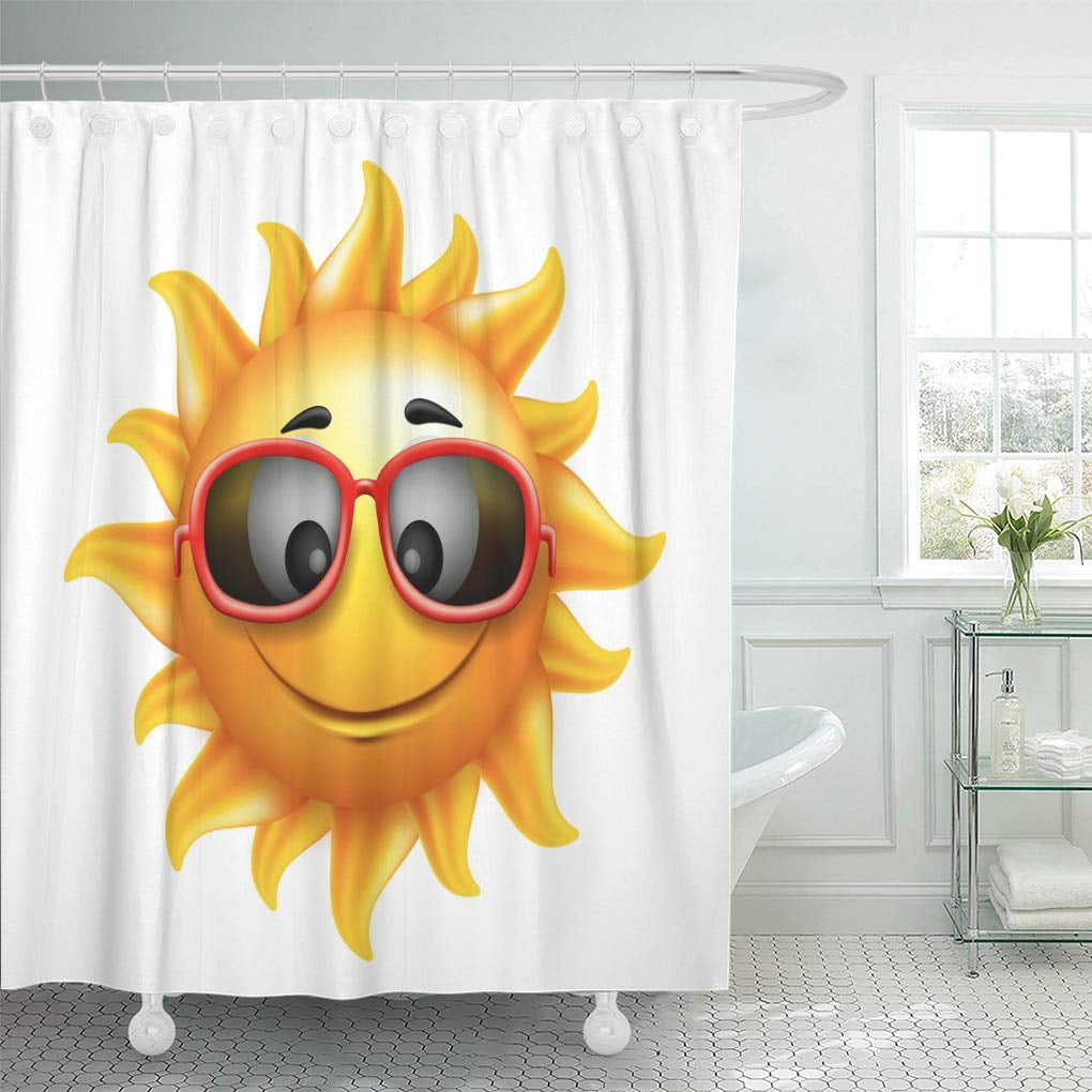 Libin Yellow Hot Summer Sun Face Sunglasses and Happy Smile Shower ...