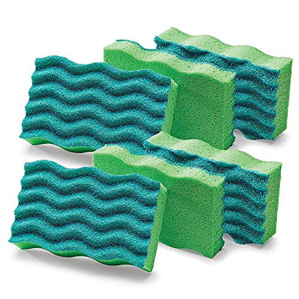 Libman Antibacterial Sponge Combo Pack 6 Pack 2.75x4.5x1 Inches Green ...
