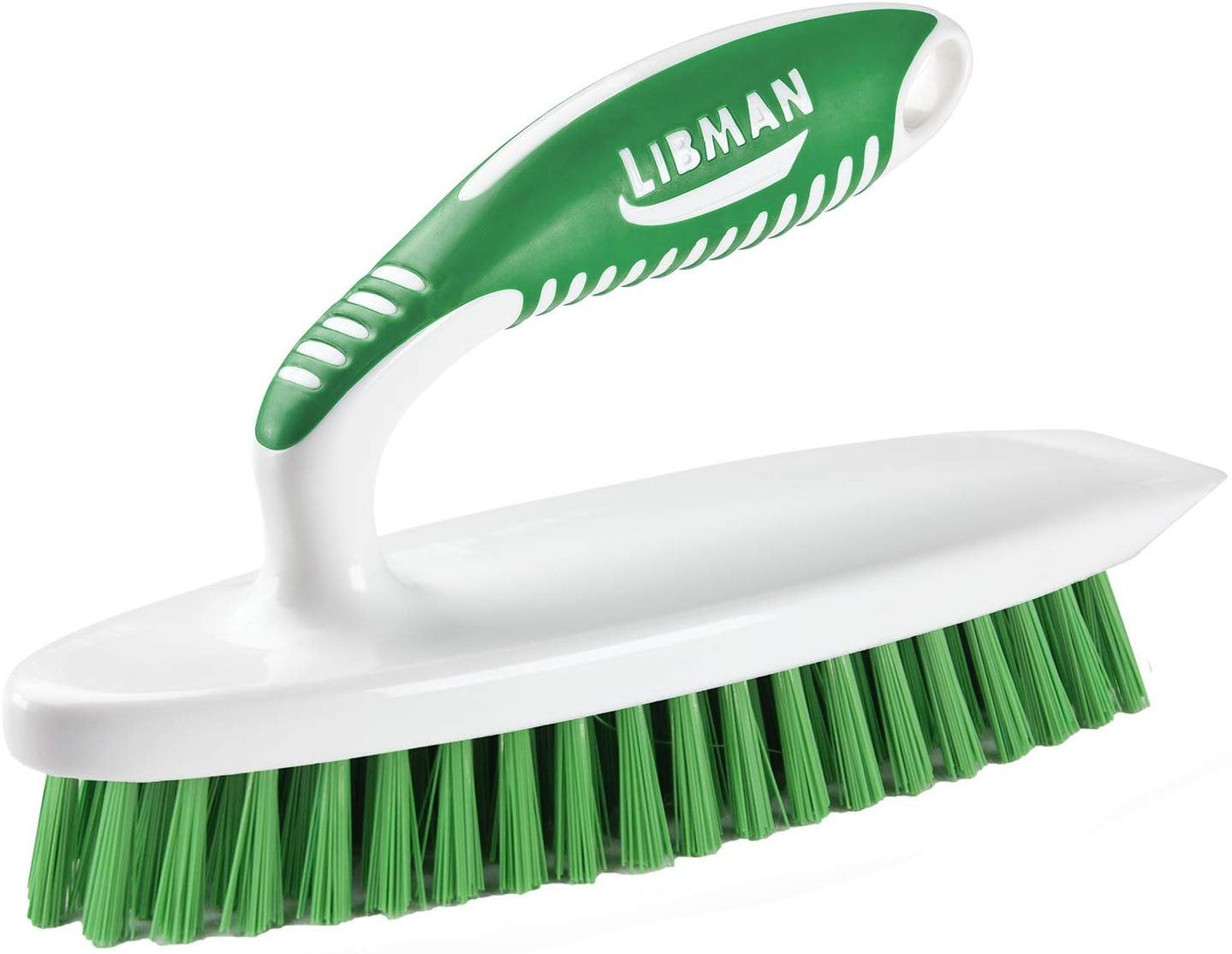 Libman Easy Grip Scrub Brush, Built-In Scraper, Heavy Duty Fibers ...