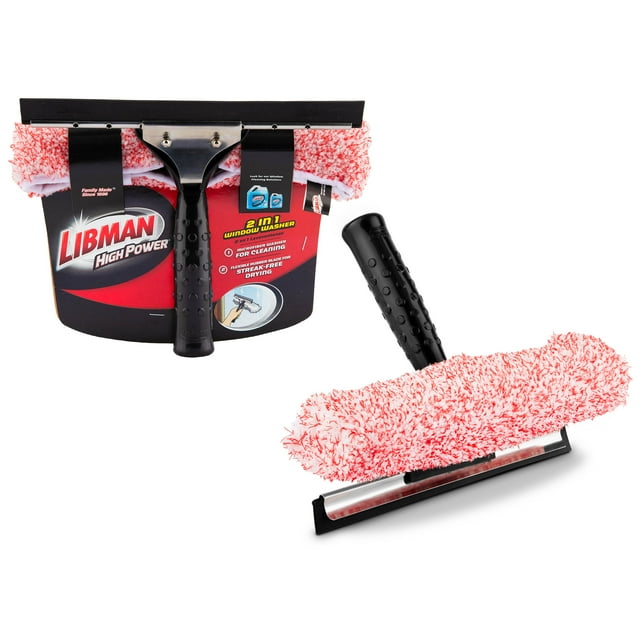 Libman 2 in 1 Window Washer 12" Wide Squeegee Assembled Product Height ...