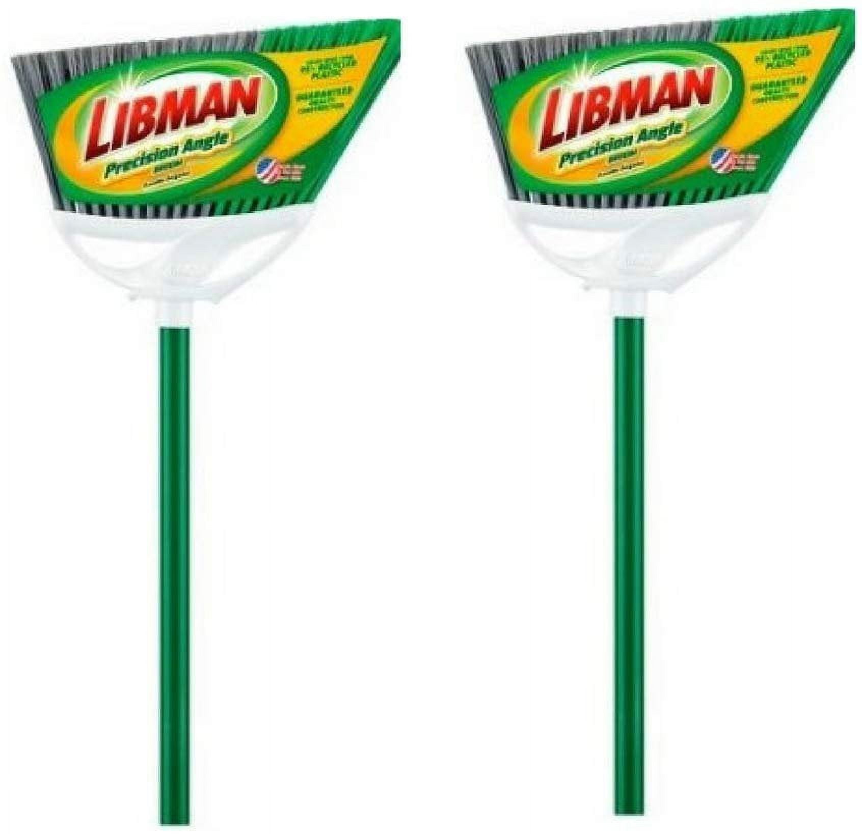 Libman 201 Precision Angle Broom with Recycled Broom Fibers, 2 Pack ...