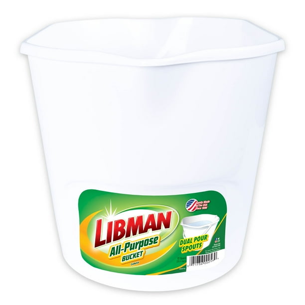 Libman 3 Gallon All-Purpose Bucket White Polypropylene Height 13.75 in ...