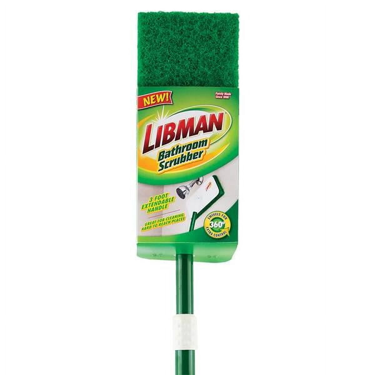 Libman Bathroom Scrubber, Extendable Handle, Pivoting Head, Tile Tub Shower Cleaning Tool ...