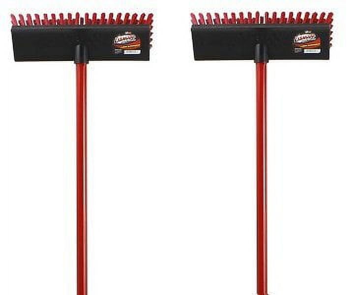 Libman Floor Deck Scrub Brush and Handle 2-Pack, Durable, Sturdy, 10.50 ...