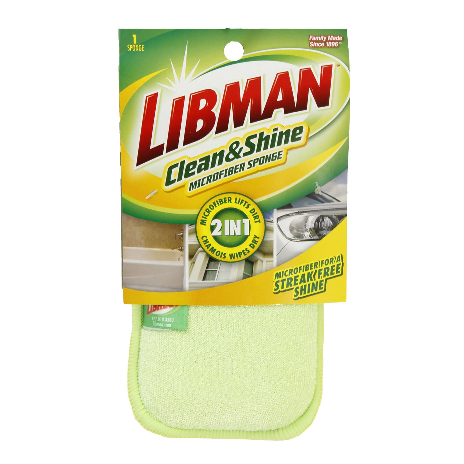 Libman Clean & Shine Microfiber Sponge - Walmart.com
