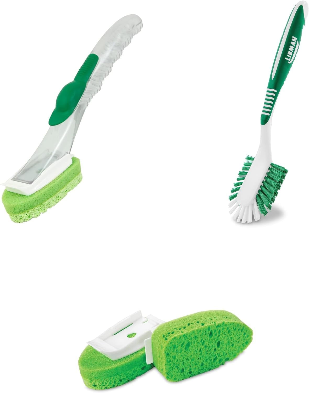 Libman Gentle Touch Foaming Dish Wand Bundle with All-Purpose Kitchen ...