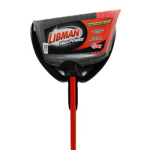 Libman High Power 13 in. W Stiff Recycled Plastic Broom with Dustpan ...