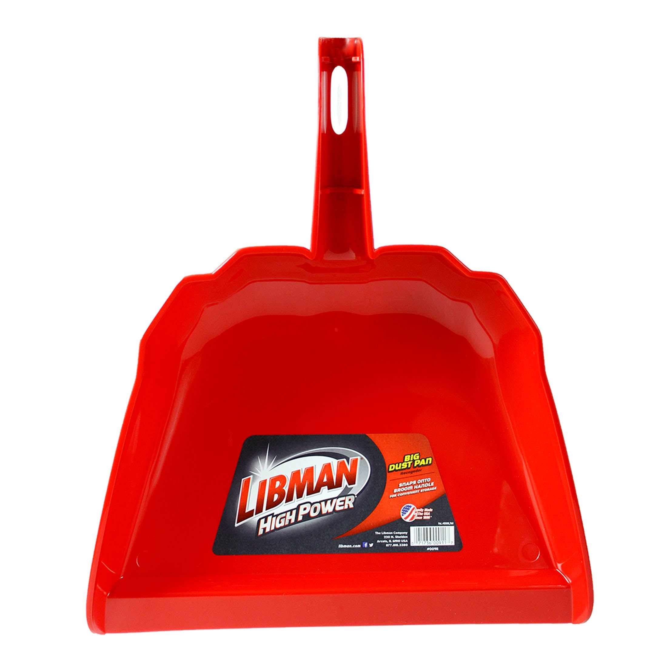 Libman Red Heavy Duty Big Dust Pan, 13" Wide Scoop, Polypropylene ...