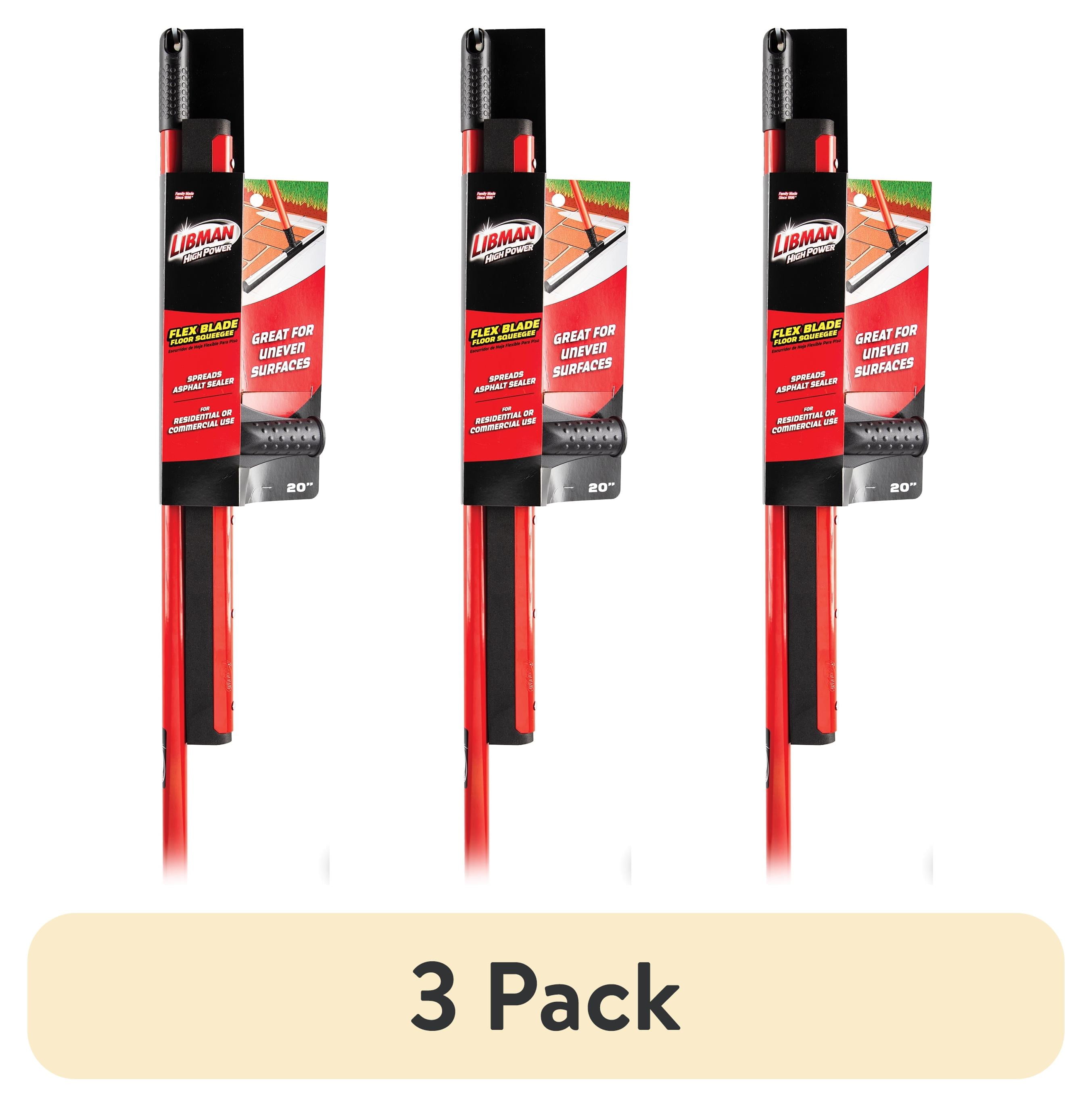 (3 pack) Libman High Power Commercial 20" Rubber Flex Blade Floor ...