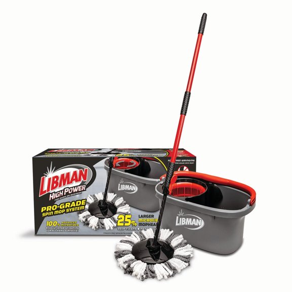 O-Cedar EasyWring Spin Mop & Bucket System with Foot-Activated Pedal ...