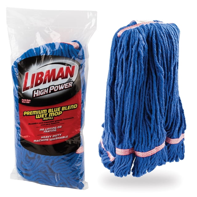 Libman Highpower Premium Blue Blend Wet Mop 2 Pack - Walmart.com