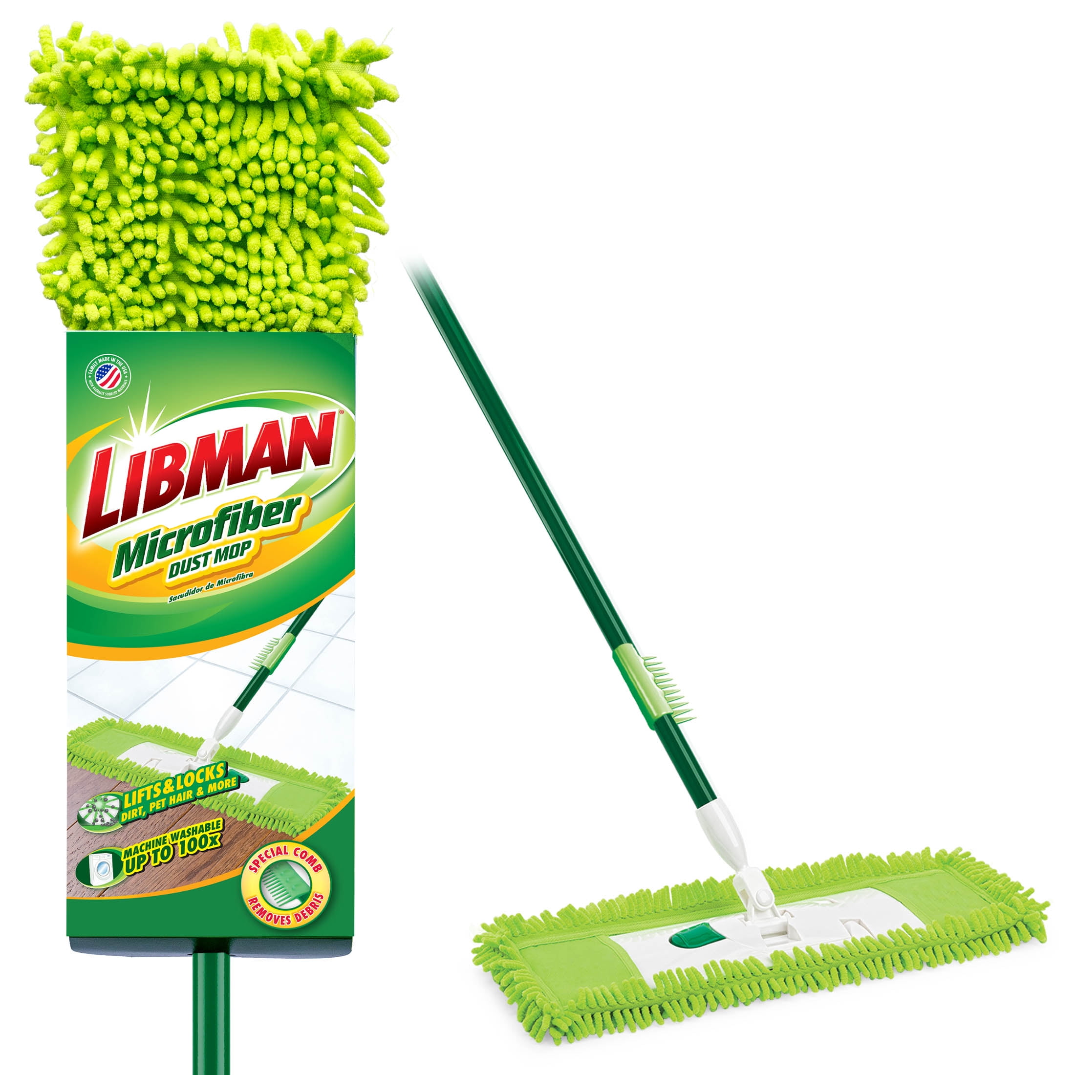 Libman Microfiber Dust Mop #195 for Flat Floors Home Cleaning - Walmart.com