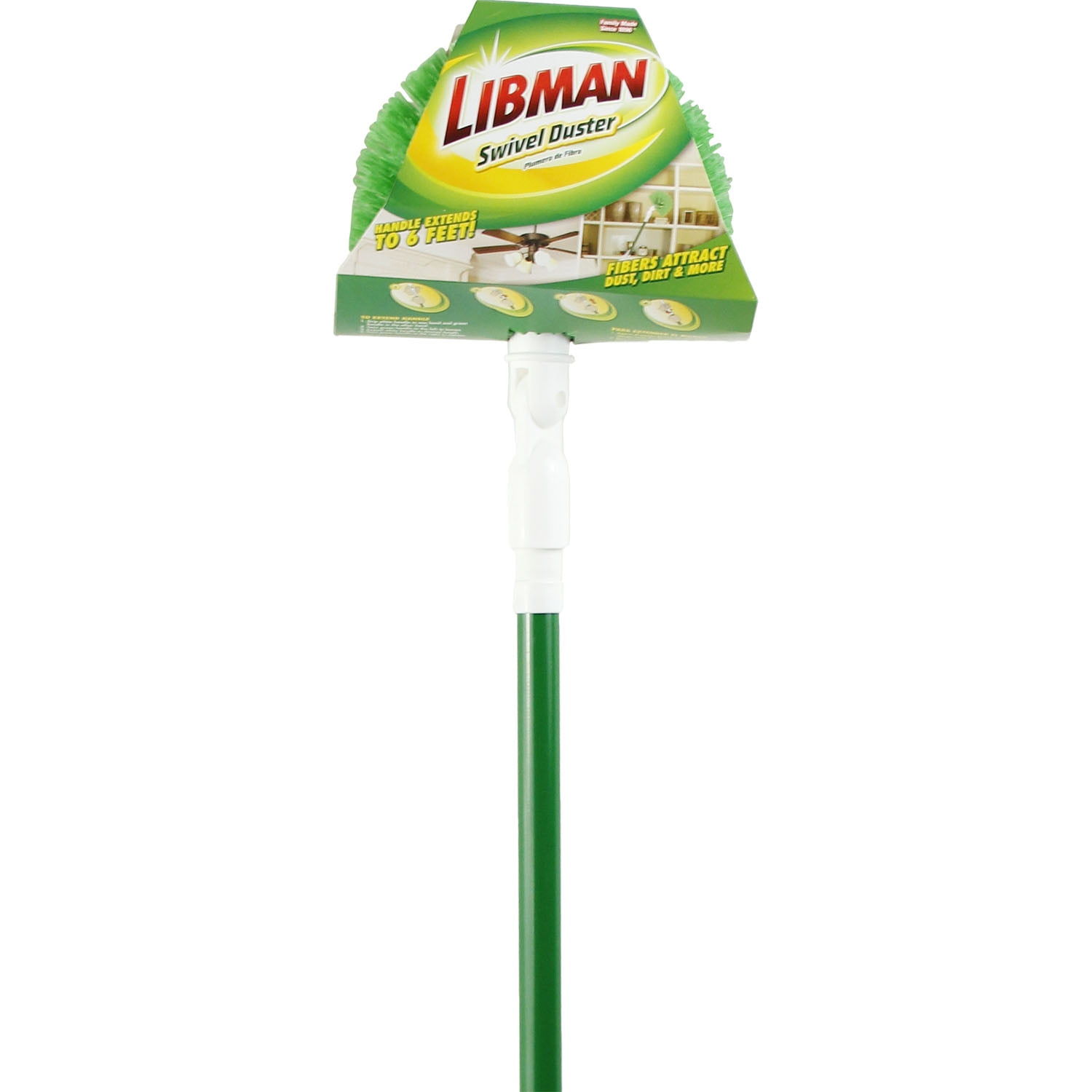 Libman Pivoting Swivel Duster for Hard Floors, Ceiling Fans - Green ...