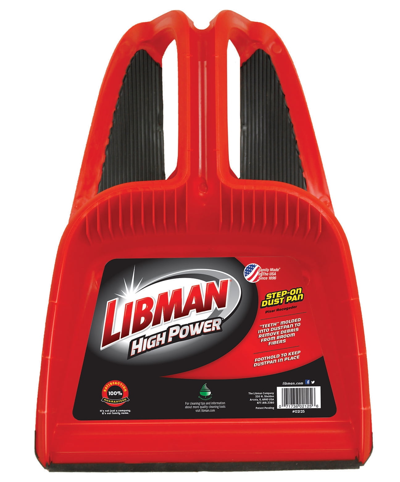 Libman Polypropylene Step-On Dust Pan Red Black - Walmart.com