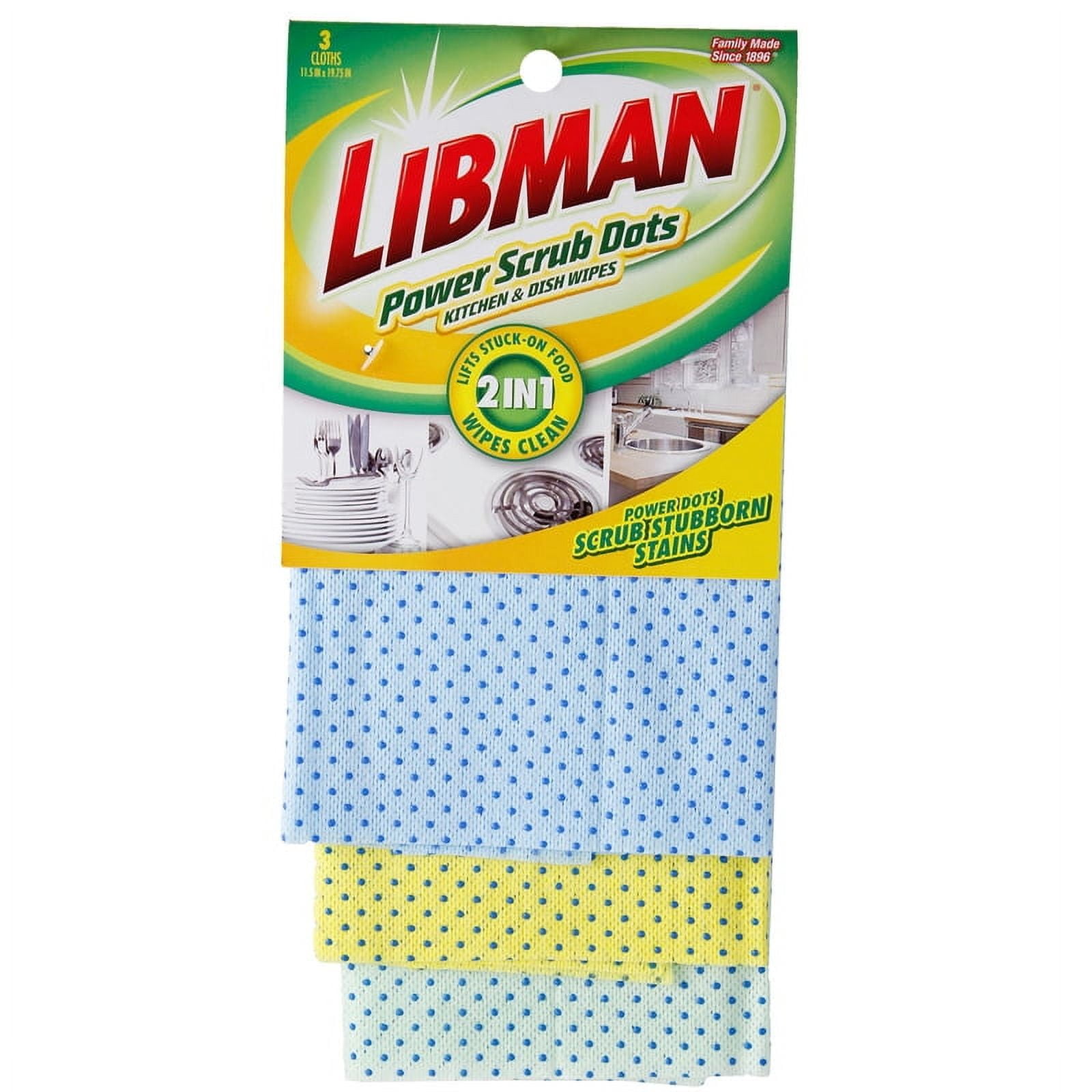 Libman Power Scrub Dots Kitchen & Dish Wipes (3-Pack) 337 - Walmart.com