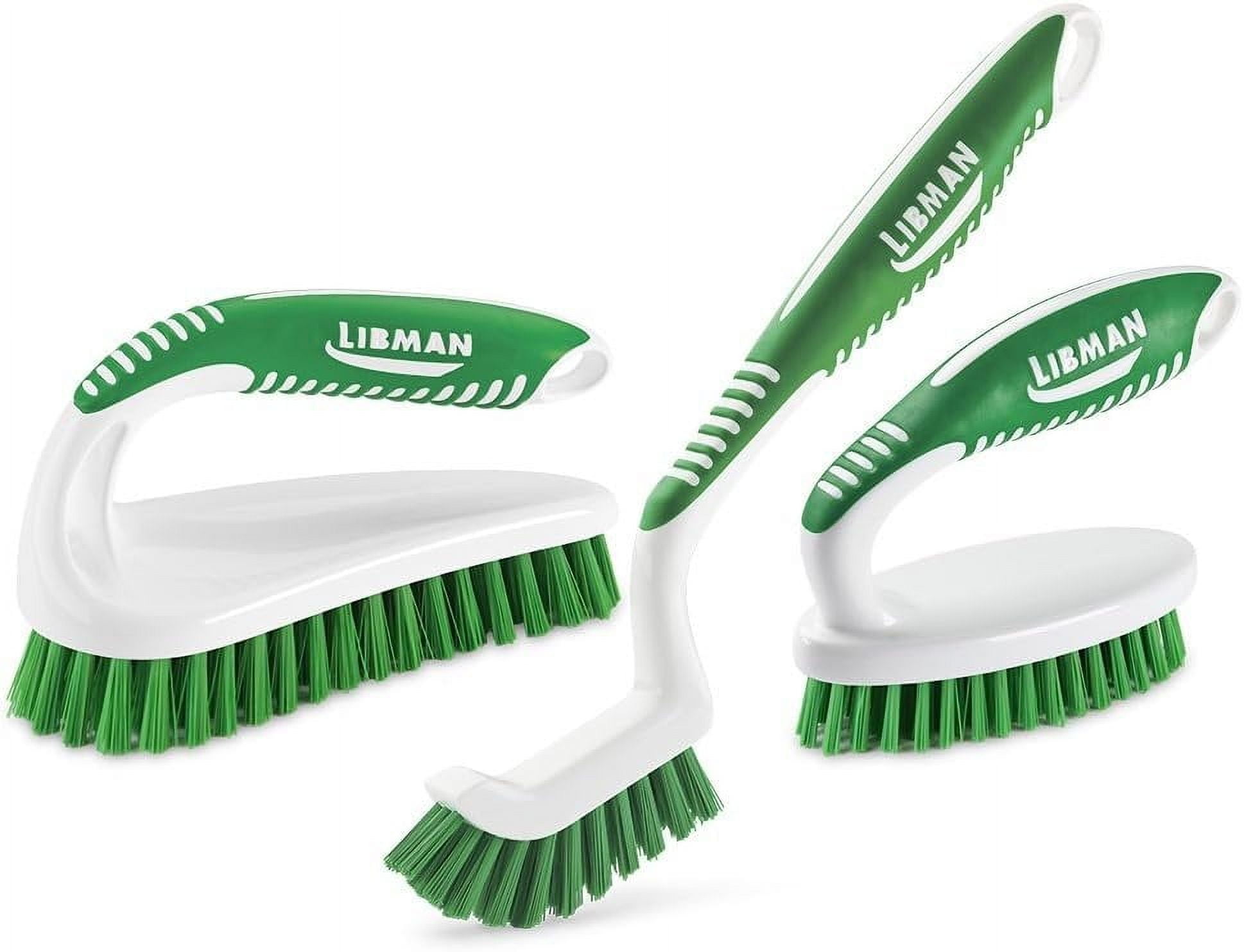 Libman Scrub Brush Kit Three Different Durable Brushes for Grout, Tile ...