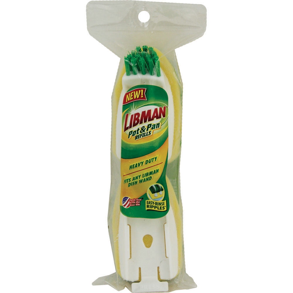 Libman Scour Dish Wand Refill: Non-Scratch Scrubber with Soap ...