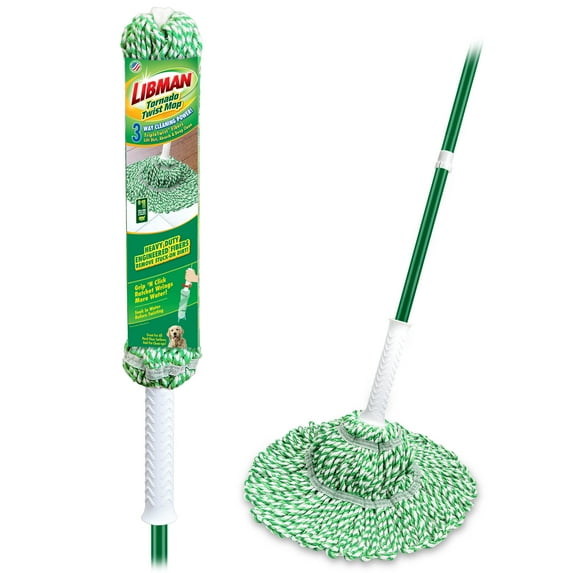 Libman Tornado Mop with Removable, Machine Washable Head, Twist Wring Handle #2030 - Walmart.com