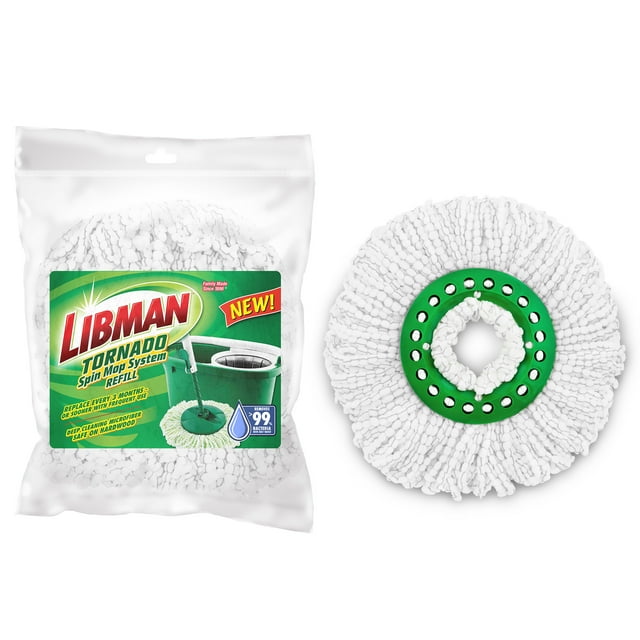 Libman Tornado Spin Microfiber Mop Refill 1 Pack - Walmart.com