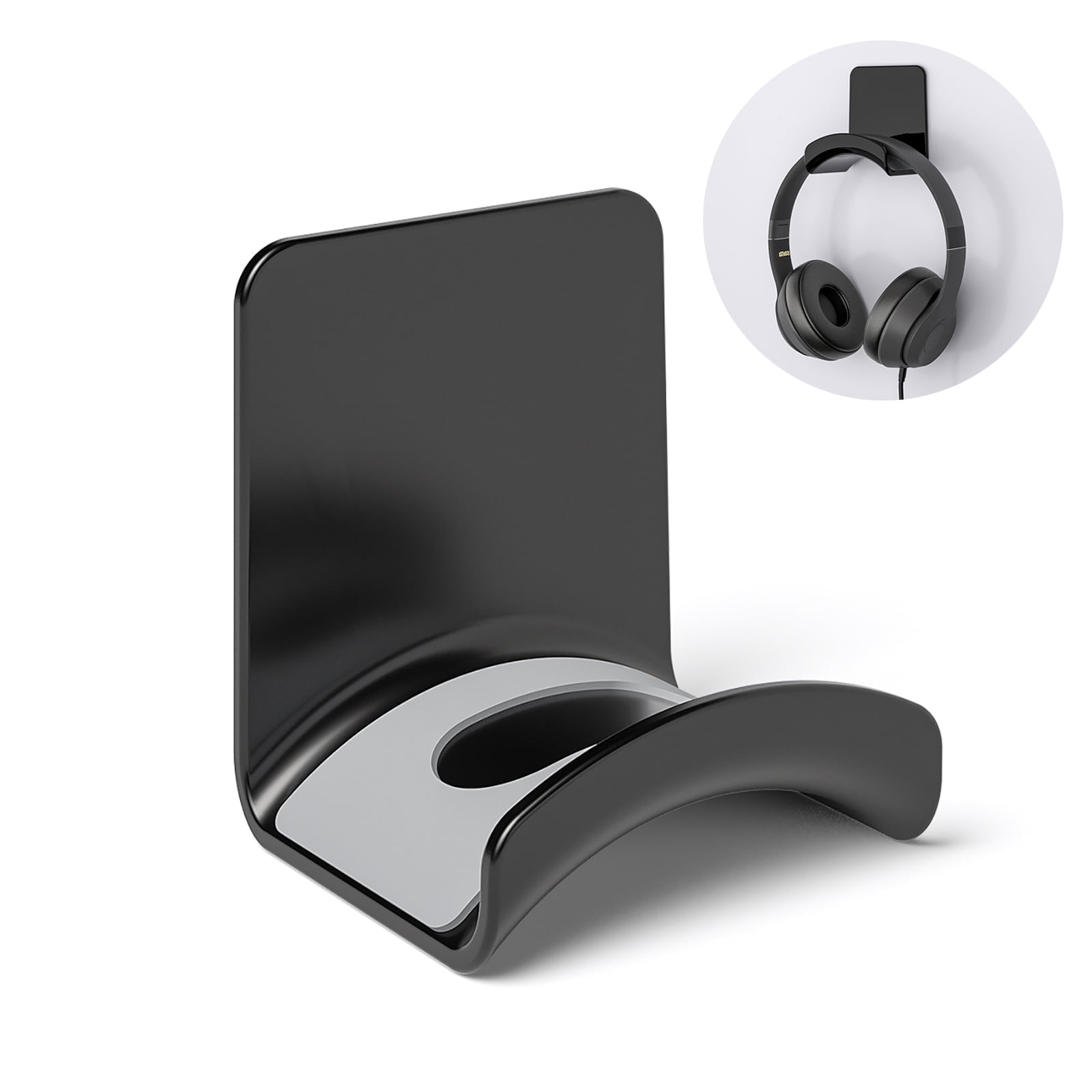 Liboer 2 Pcs Headphone Stand , Adhesive Wall Mounted Gaming Headset ...