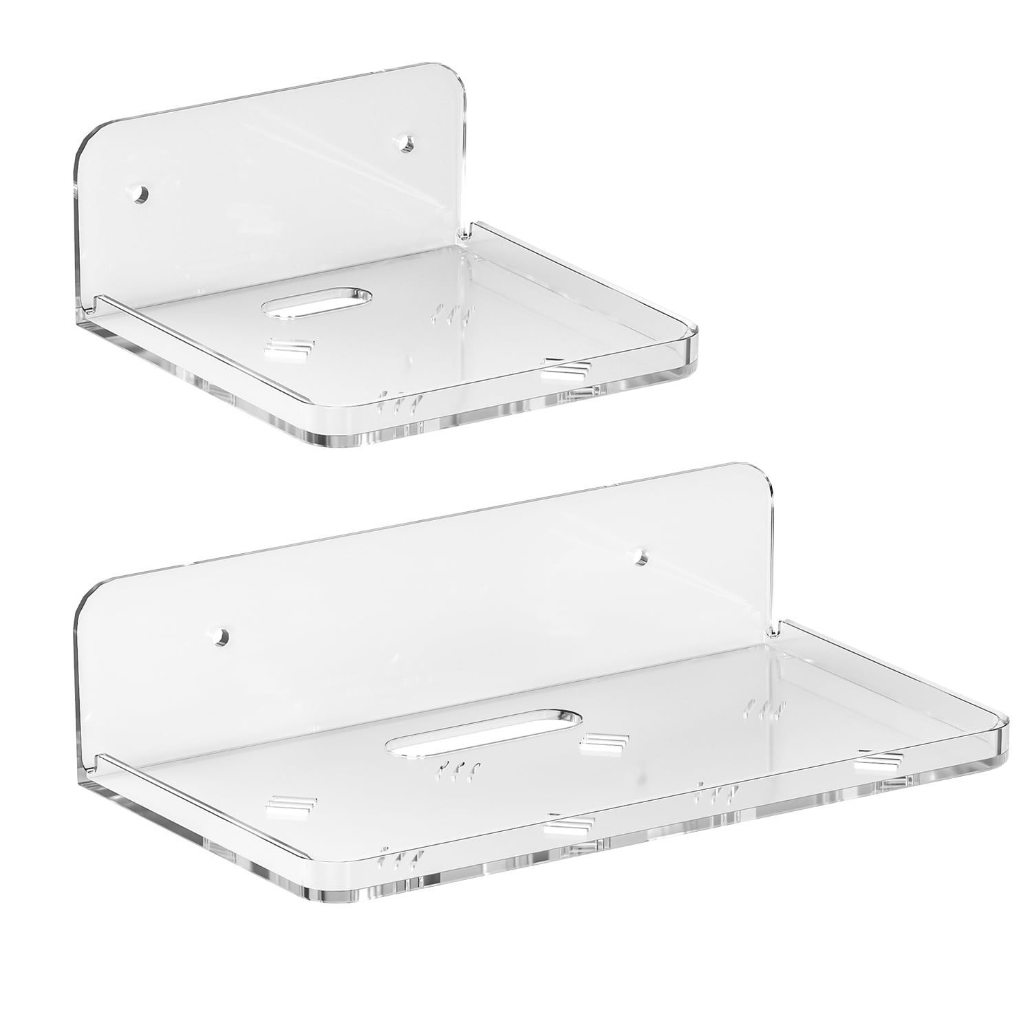 Liboer Wall Floating Shelves, Durable Plastic PC Material, 2 Sizes ...
