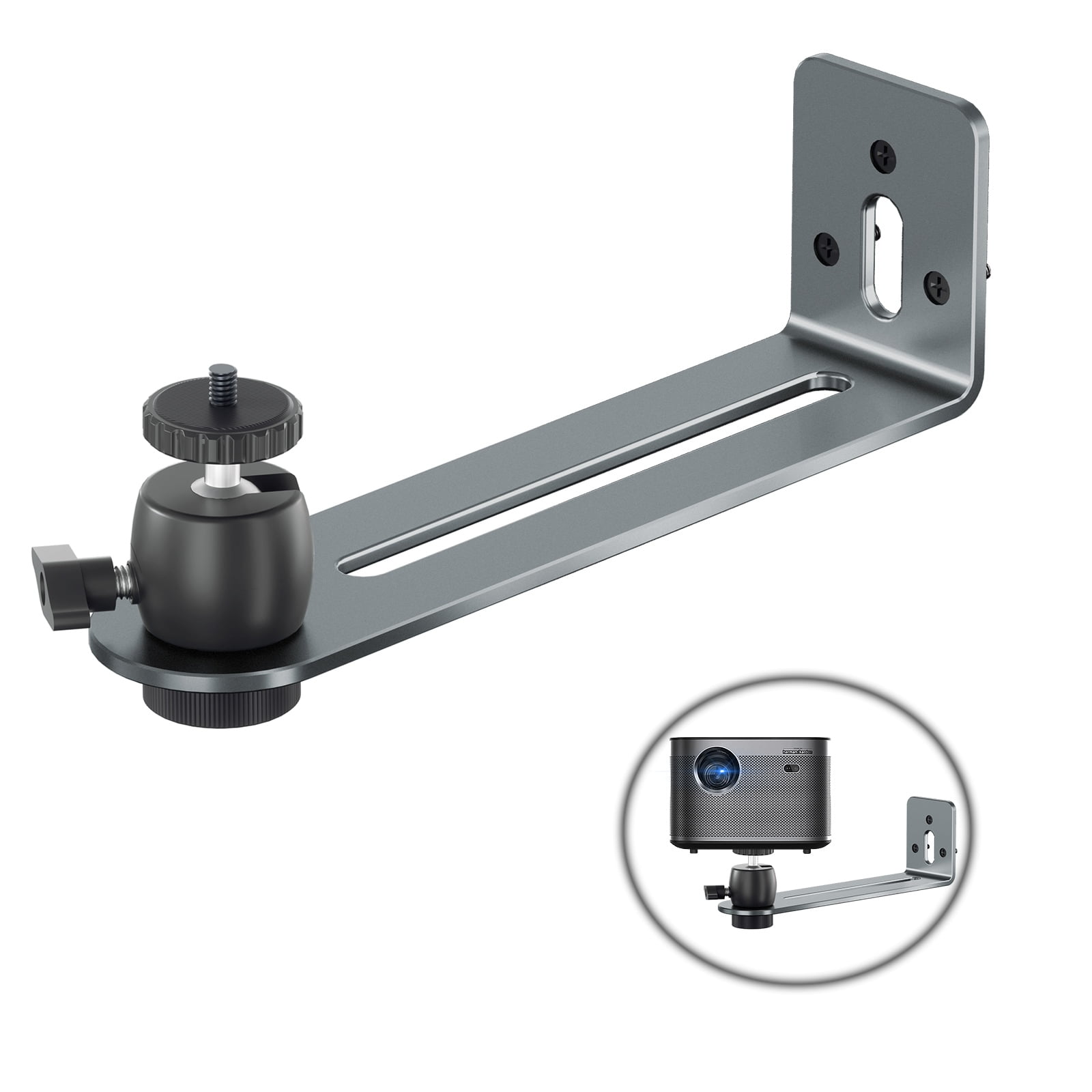 Liboer Aluminium Alloy Projector Hanging Support, Wall Mount Bracket ...